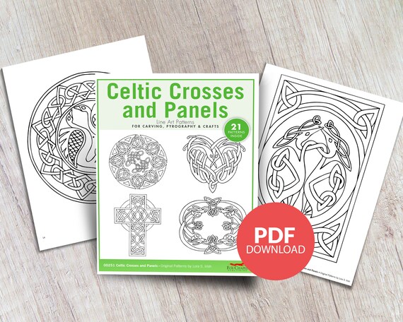 Patterns: Celtic Crosses & Panels Printable Patterns PDF - Etsy