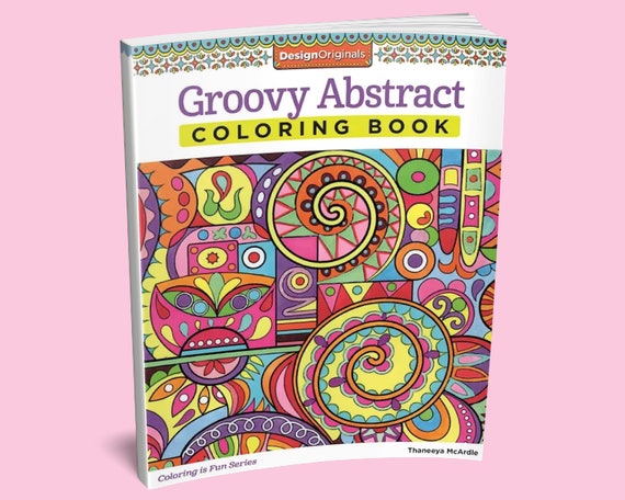 Coloring Book: Groovy Abstract Coloring Book - Etsy
