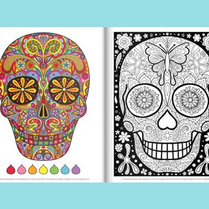Coloring Book: Sugar Skulls Coloring Book Teen Coloring Book - Etsy