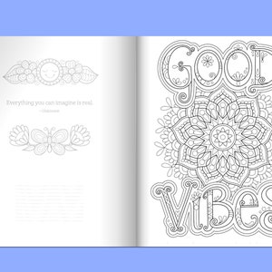 Coloring Book: Ultimate Good Vibes Coloring Book - Inspirational ...