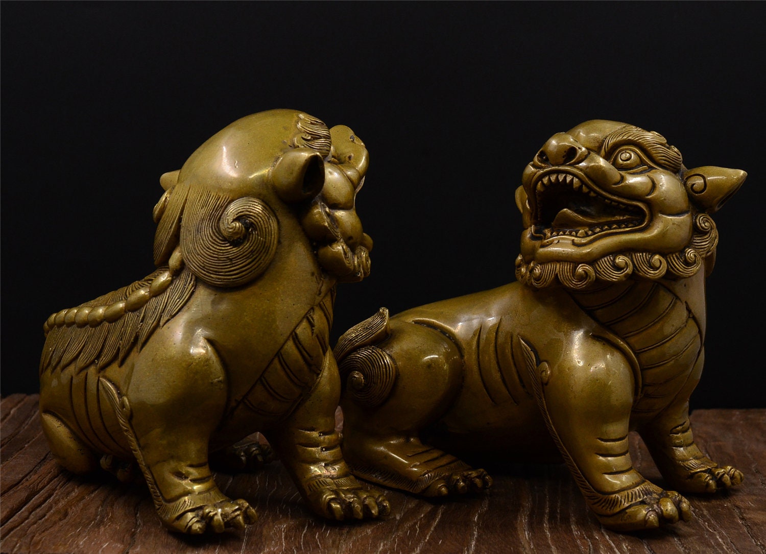 Vintage Copper Lion Decorative Statue, - Etsy