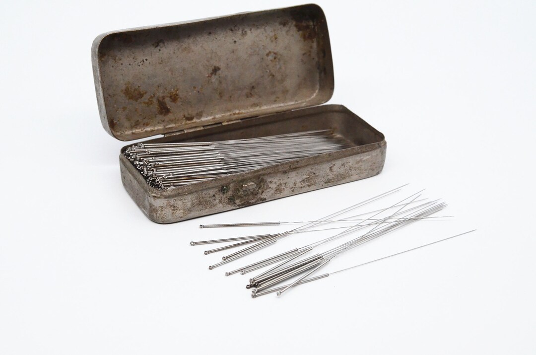 Asia - Vintage Copper Acupuncture Box, 500 Needles - Etsy