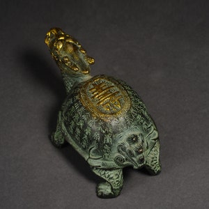 Chinese Antique Bronze Sculpture (dragon Turtle), Sculpture Art, Animal ...