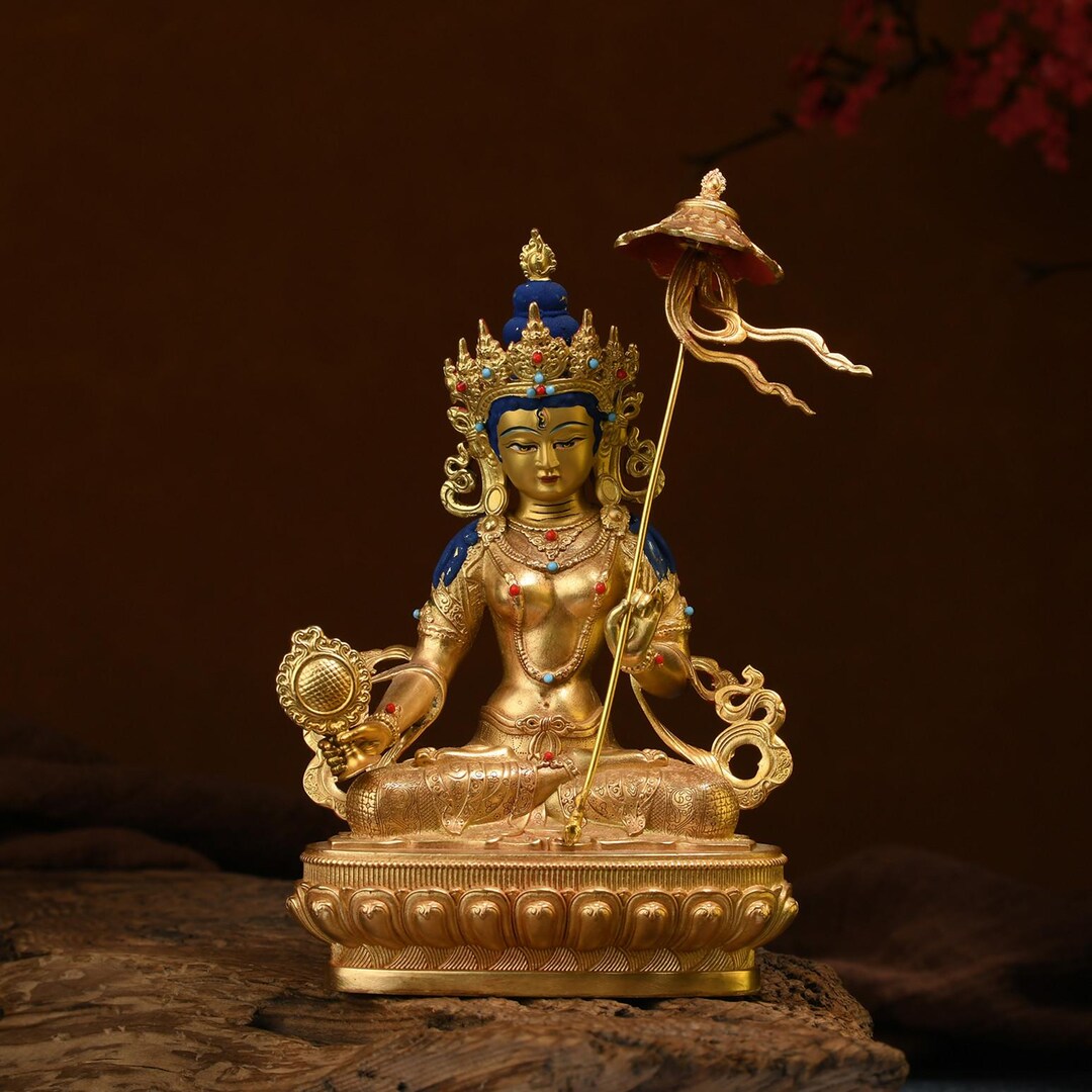 Brass White Umbrella Mother Buddha Statue - Maha Sitatapatra - Etsy