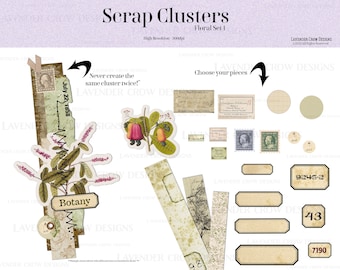 Vintage Scrap Clusters for Junk Journals and Other Paper Craft Projects ...