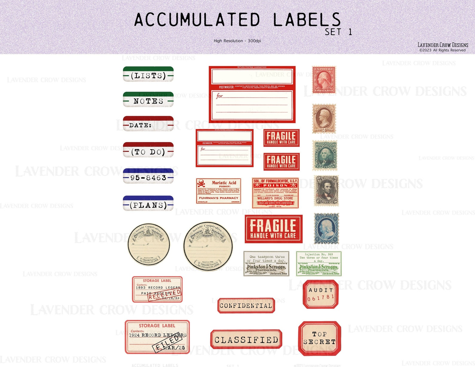 Random Labels, Accumulated Labels for Junk Journals, Vintage Labels - Etsy