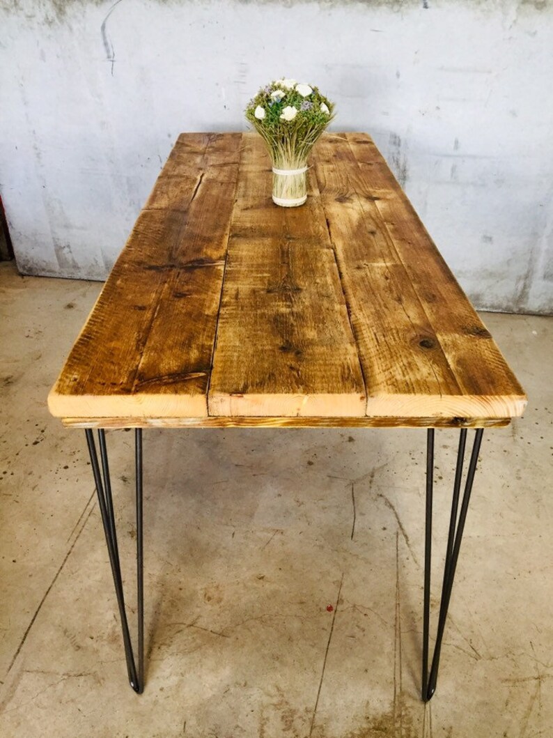 Rustic Bistro Table Industrial Hairpin Legs Bistro / Cafe / - Etsy UK