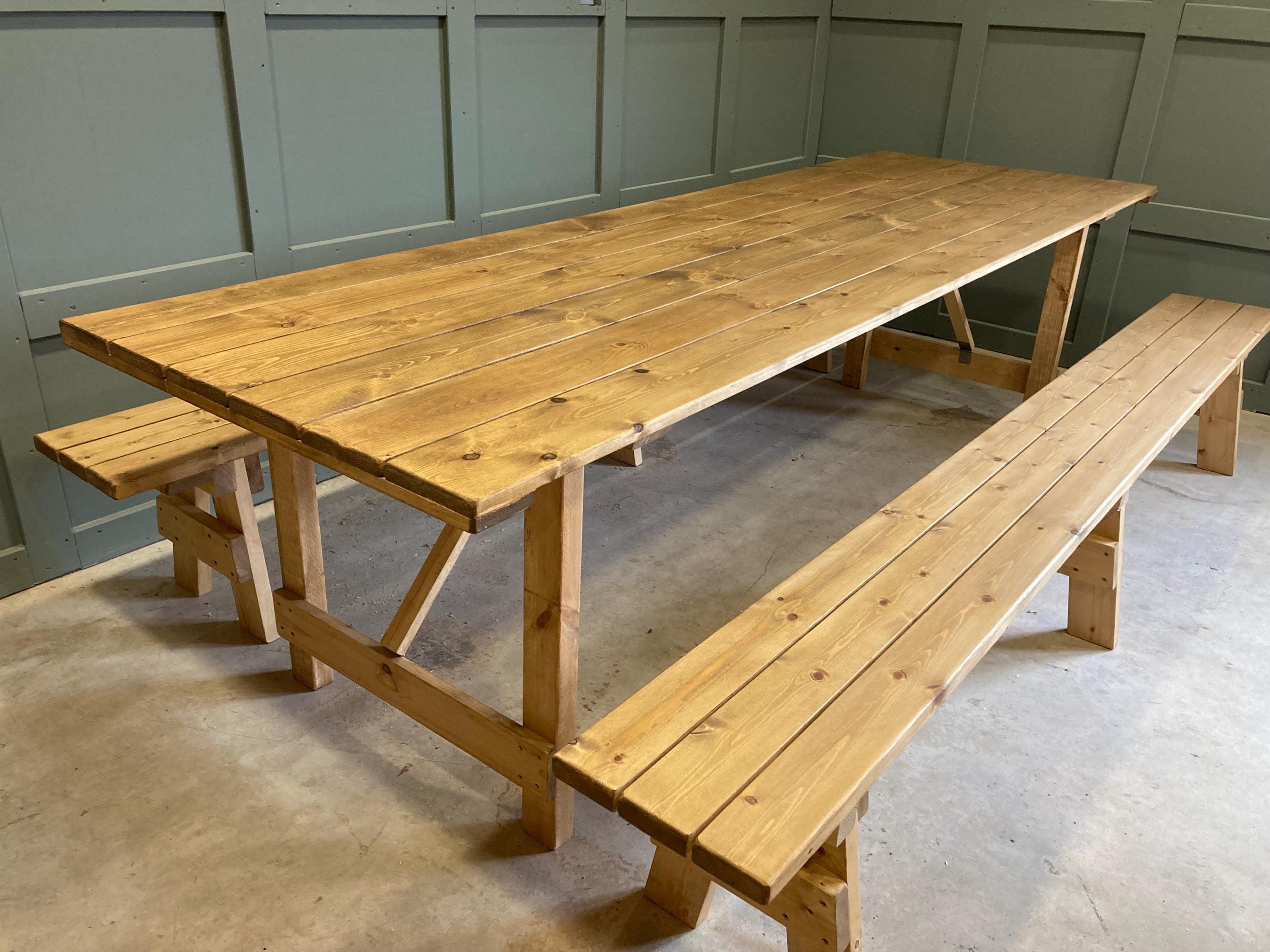 Folding Trestle Table / Banqueting Table / Rustic Table / Wedding ...