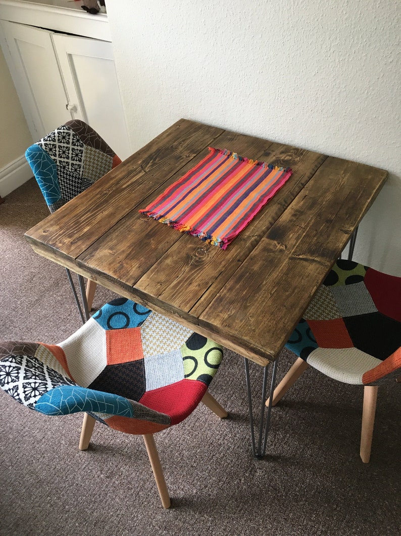 Rustic Bistro Table Industrial Hairpin Legs Bistro / Cafe / - Etsy UK