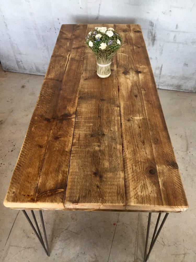 Rustic Bistro Table Industrial Hairpin Legs Bistro / Cafe / - Etsy UK