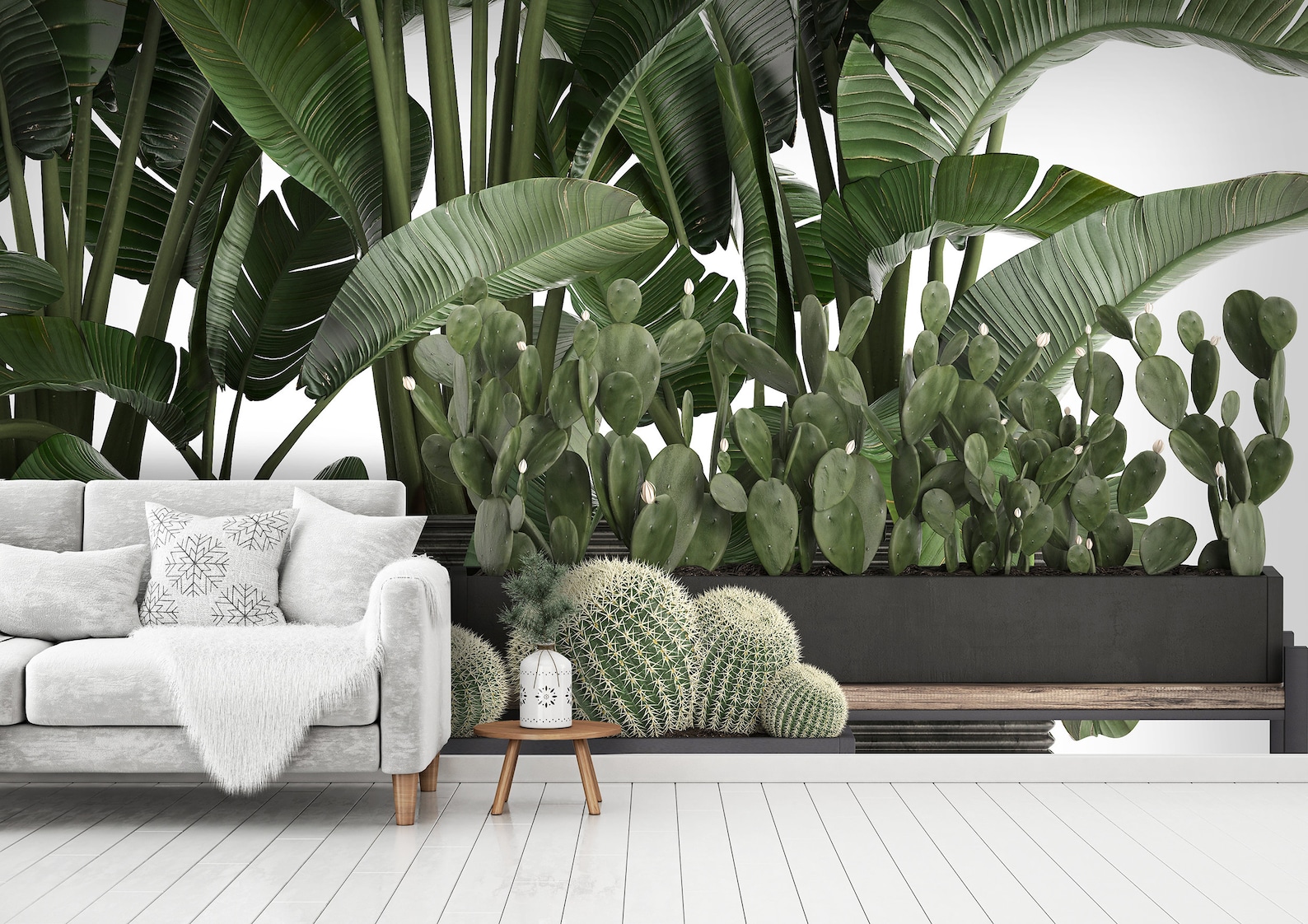 Tropical Plants Wall Mural 331411250 Muraledesign.com - Etsy