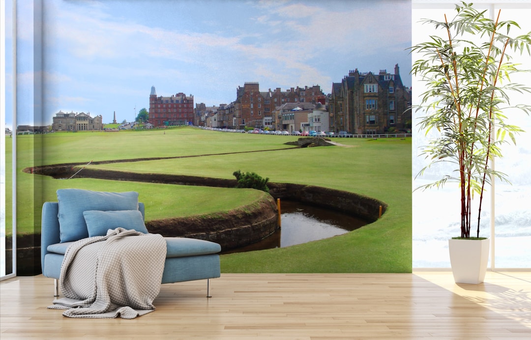 Golf Wall Mural- St Andrews - Muraledesign.com - Etsy