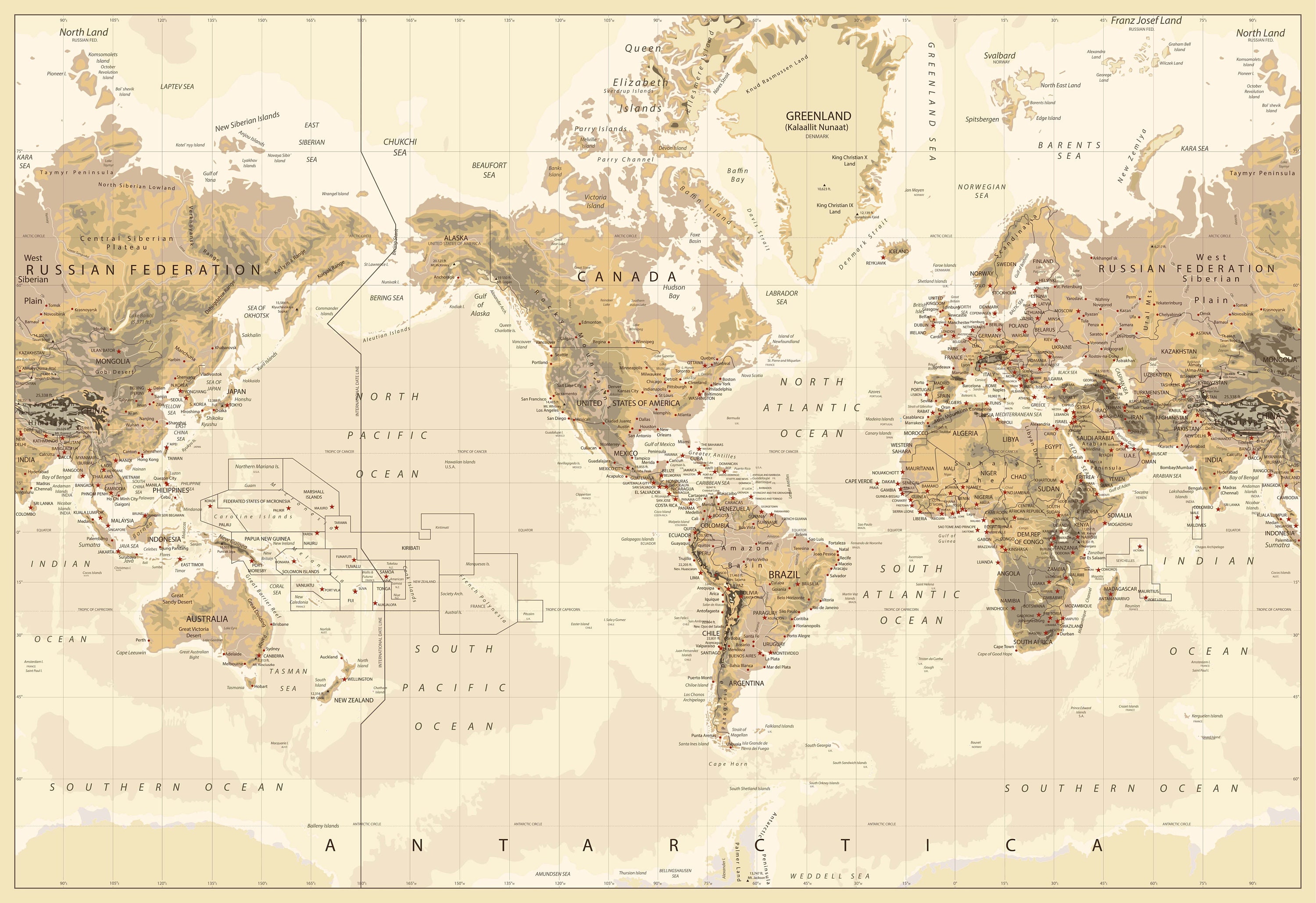 World Map Wall Mural - 172255527 - Muraledesign.com - Etsy
