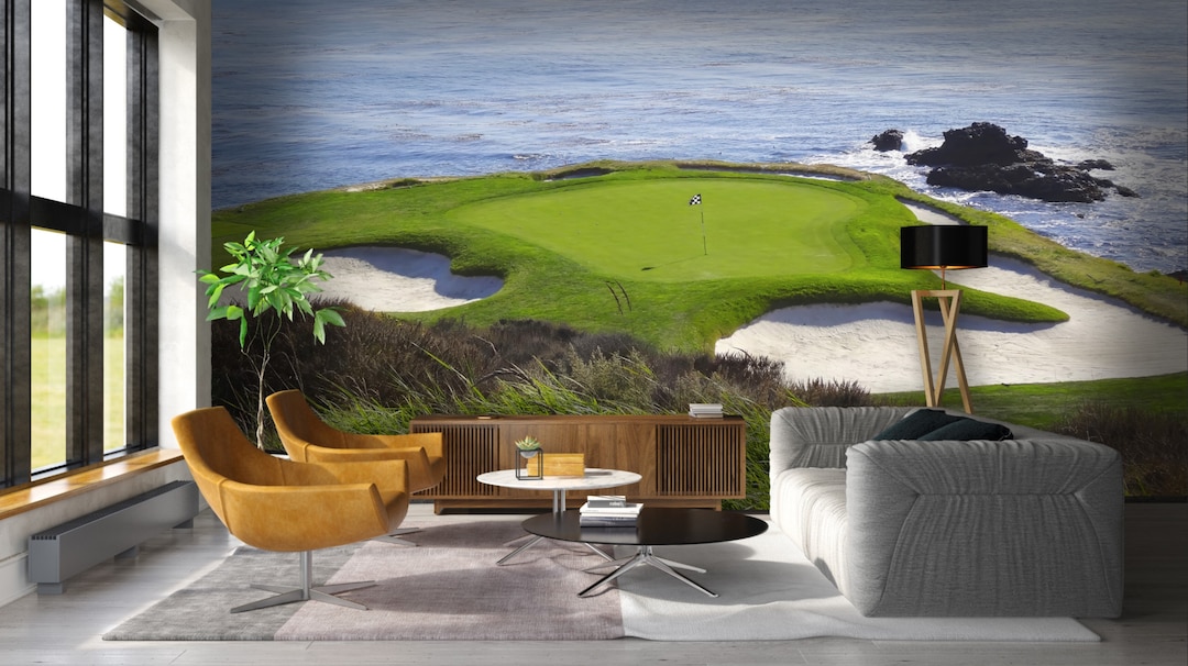 Golf Wall Mural- Pebble Beach 2 - Muraledesign.com - Etsy