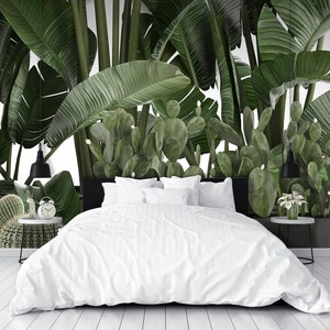 Tropical Plants Wall Mural - 331411250- Muraledesign.com - Etsy