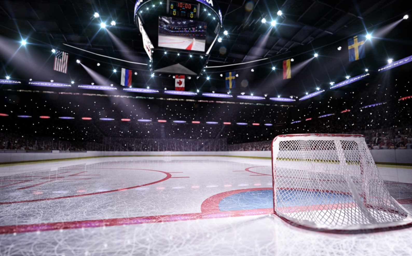 Hockey Arena Wall Mural - 413349444S - Muraledesign.com - Etsy