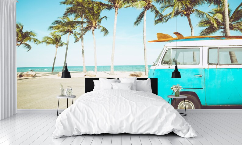 Tropical Beach Wall Mural 202590199 Muraledesign.com - Etsy