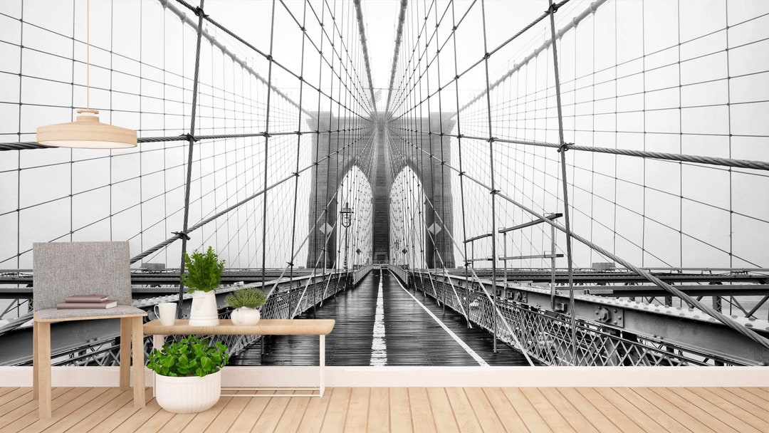 High Quality Mural Wallpaper, Wall Mural, Papier Peint, Brooklyn Bridge ...