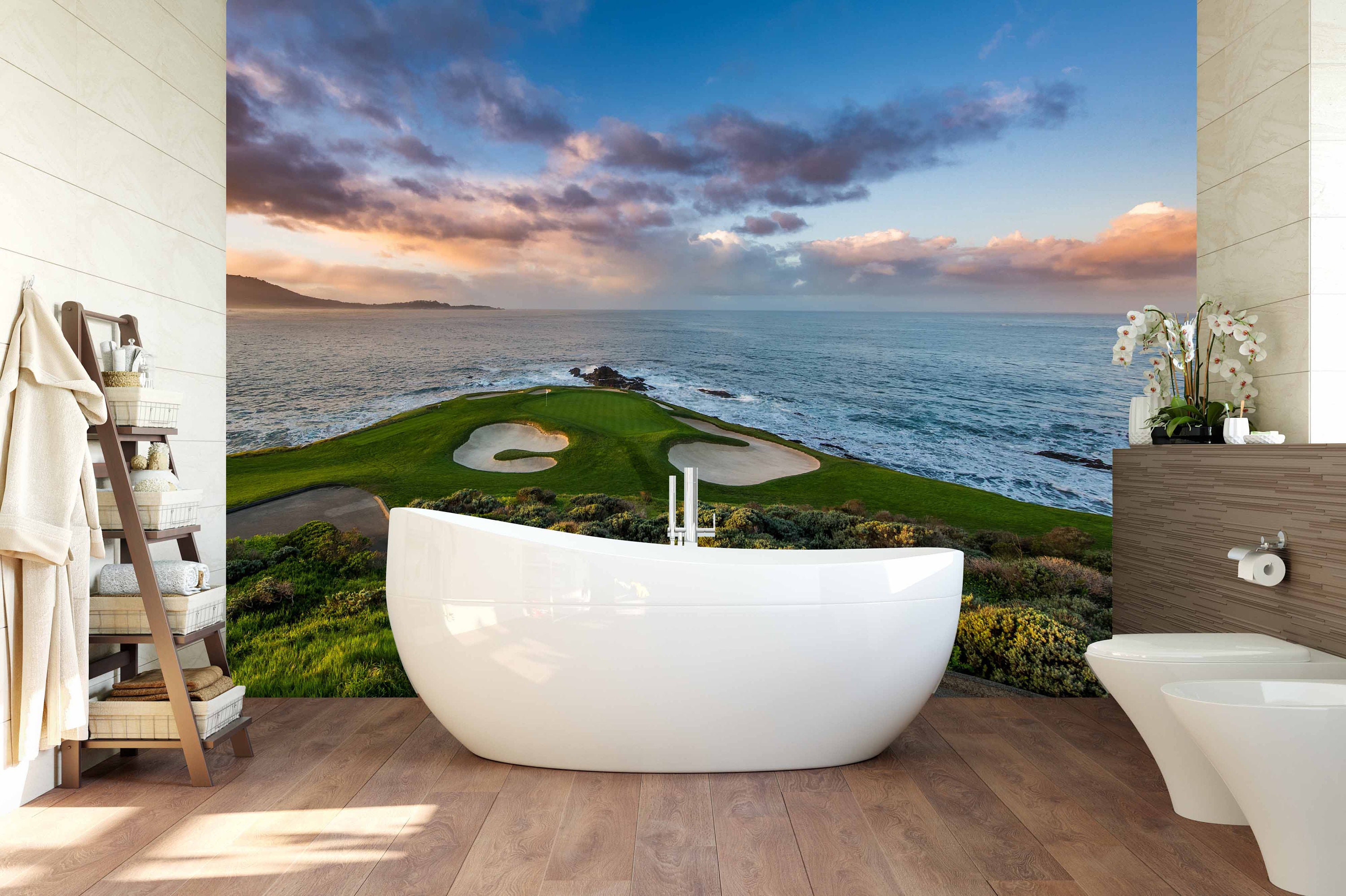 Golf Wall Mural- Pebble Beach - Muraledesign.com - Etsy