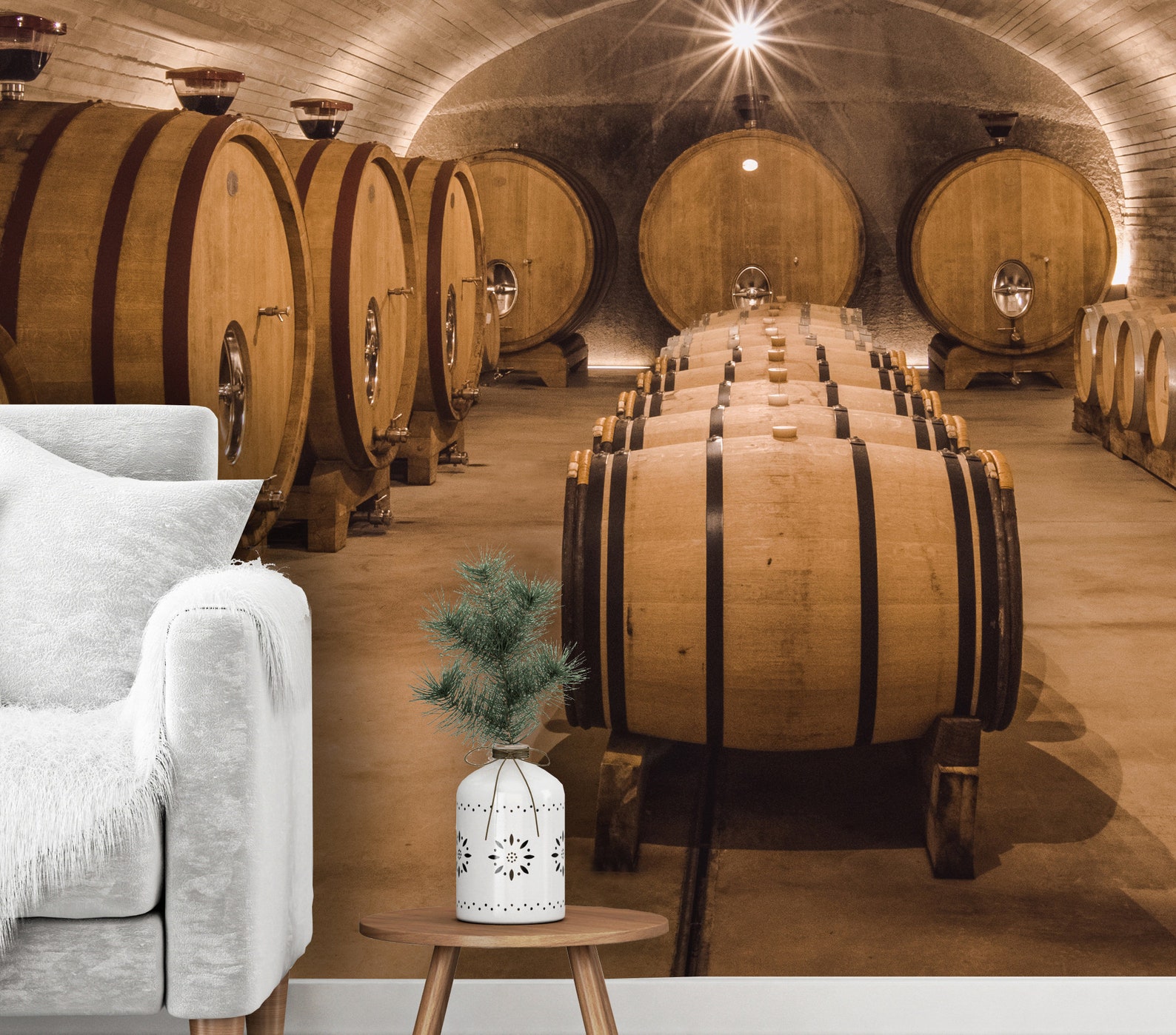 Wine Cellar Wall Mural 175244341 Muraledesign.com - Etsy