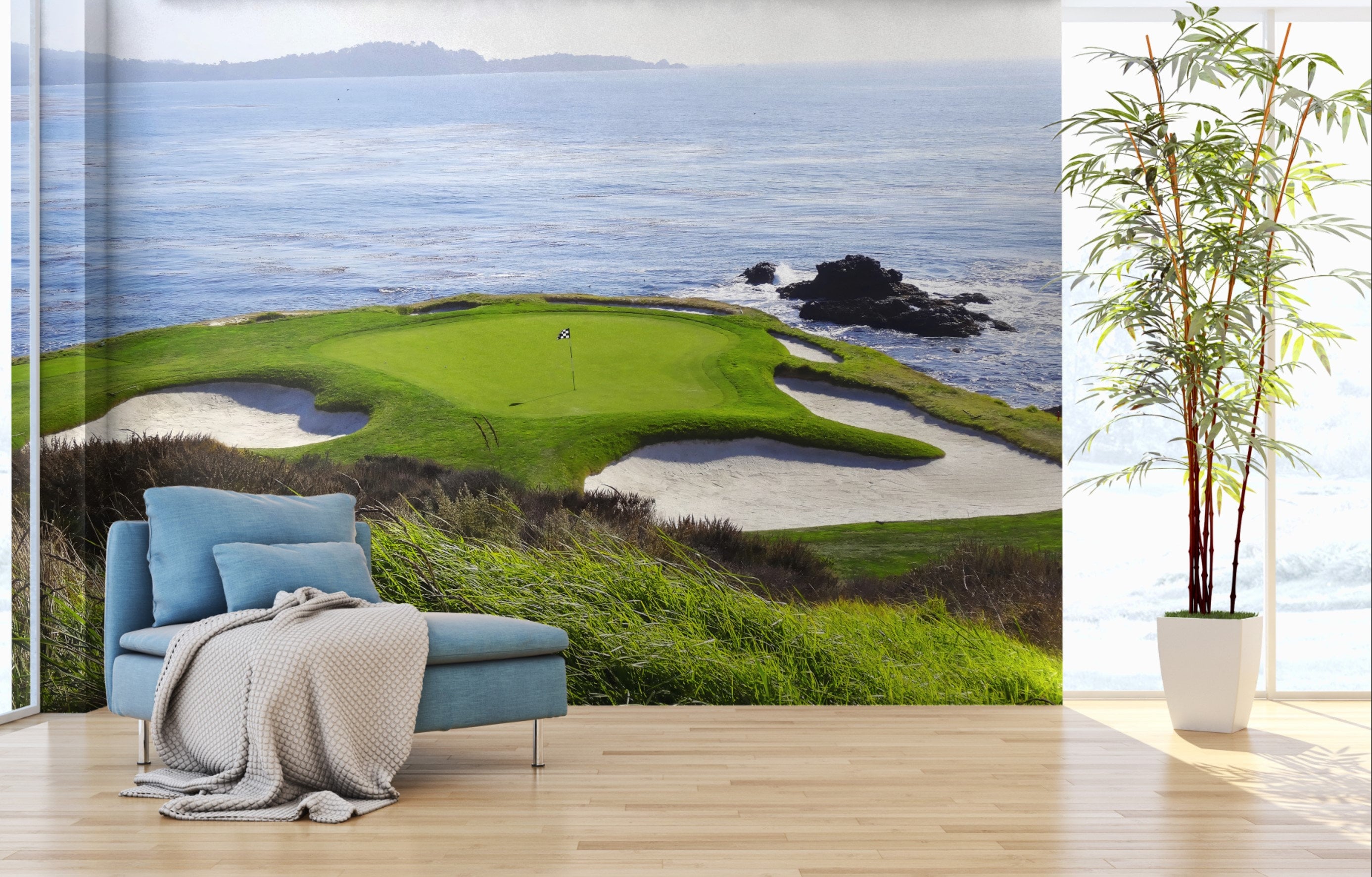 Golf Wall Mural- Pebble Beach 2 - Muraledesign.com - Etsy