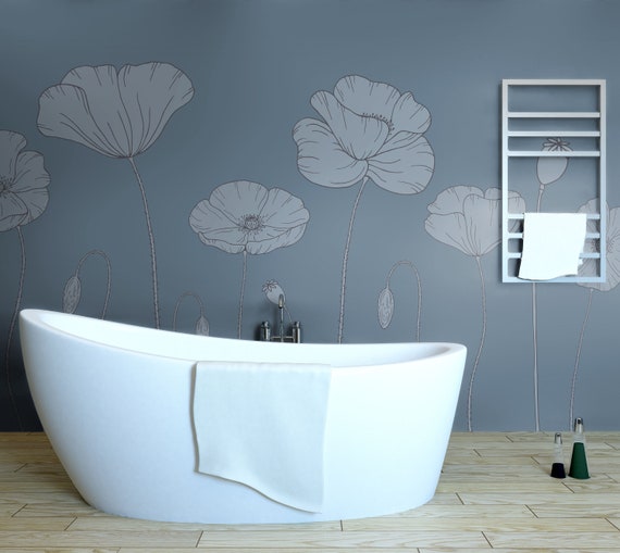 High Quality Mural Wallpaper Wall Mural Papier Peint Fleurs - Etsy