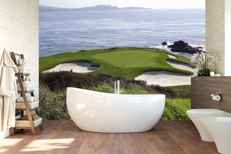 Golf Wall Mural- Pebble Beach - Muraledesign.com - Etsy
