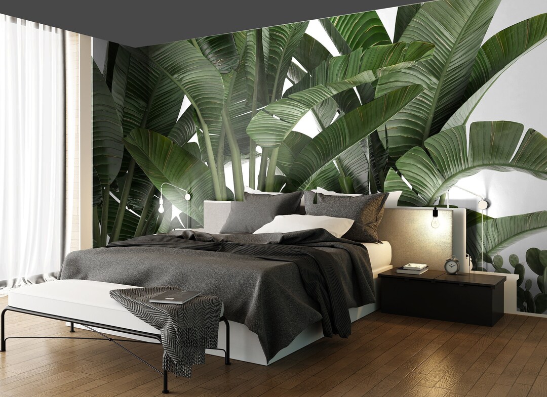 Tropical Plants Wall Mural - 331411250- Muraledesign.com - Etsy