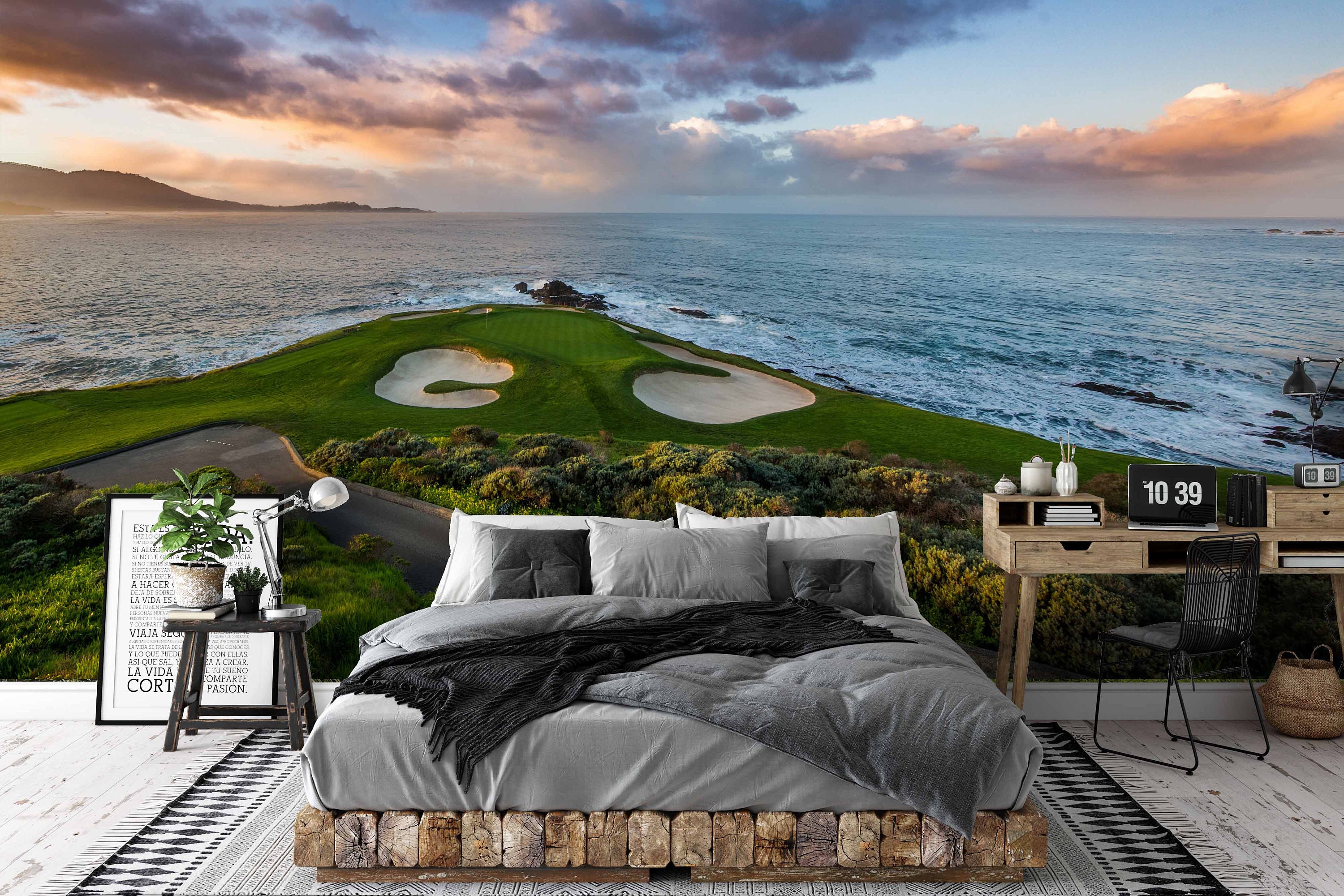 Golf Wall Mural- Pebble Beach - Muraledesign.com - Etsy