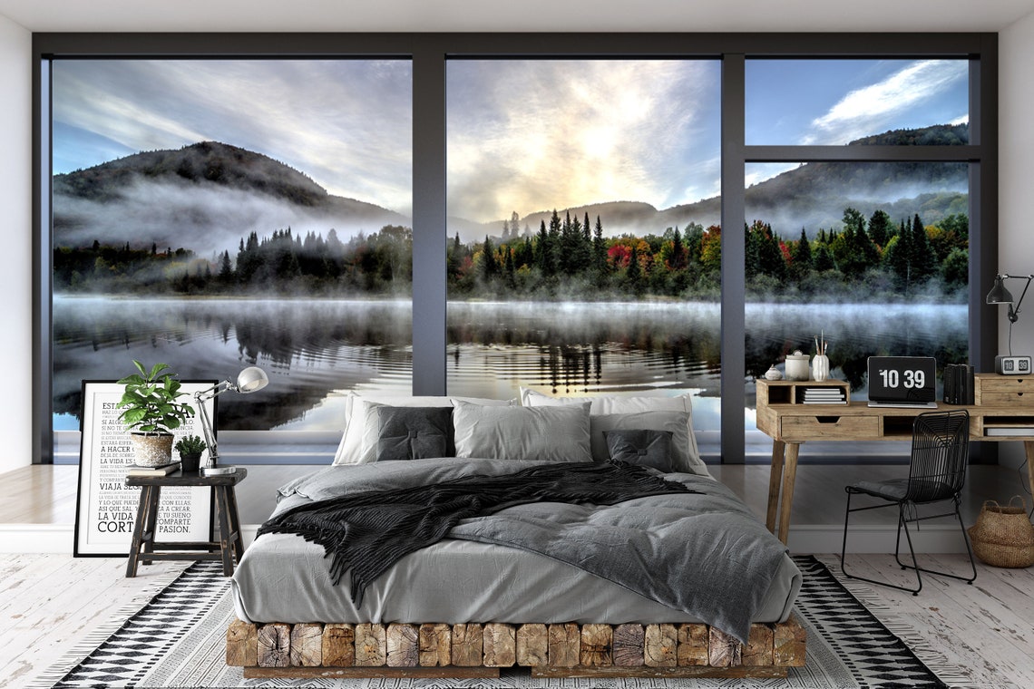 Window Nature Scene Mural Wallpaper WMN Muraledesign.com - Etsy