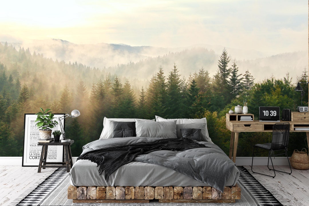 Mountain View Wall Mural - 221712904 - Muraledesign.com - Etsy