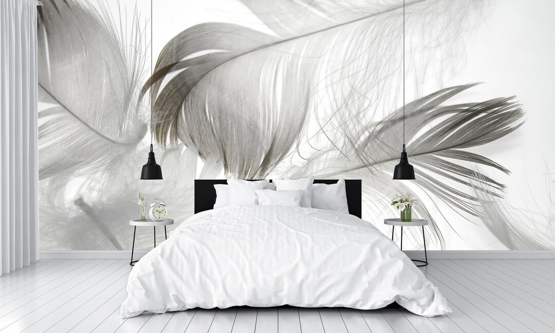 Feather Wall Mural - 136141037 - Muraledesign.com - Etsy