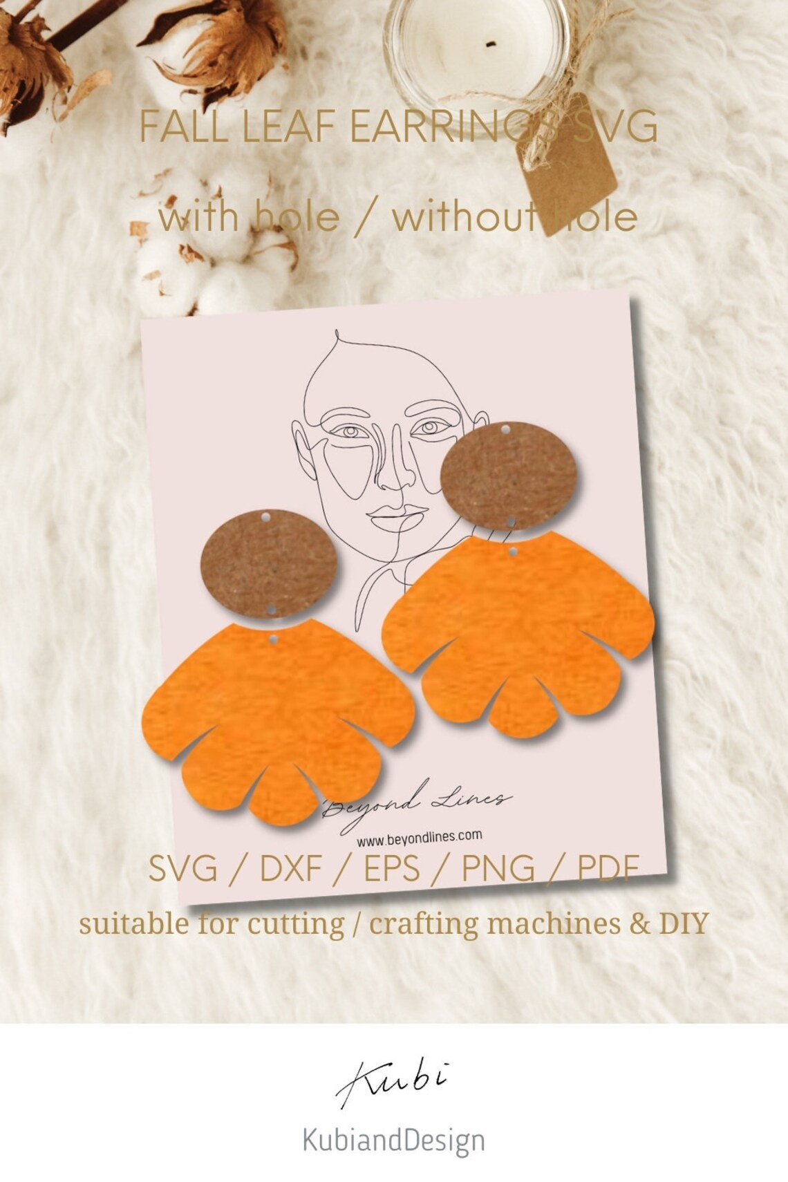 Leaf Earrings SVG Cut Files Fall Autumn Seasonal Earring - Etsy