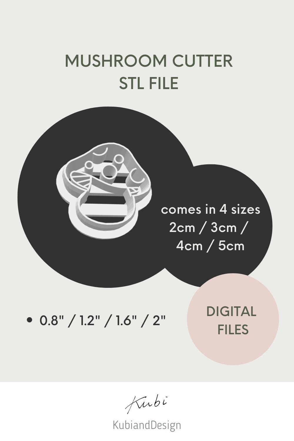 Mushroom Clay Cutter STL File, 3d Print File, Fall Cutter File ...