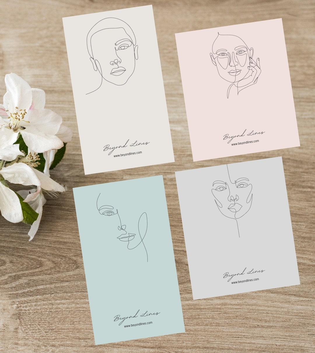 Set of Jewelry Display Card Editable and Printable Pastel - Etsy