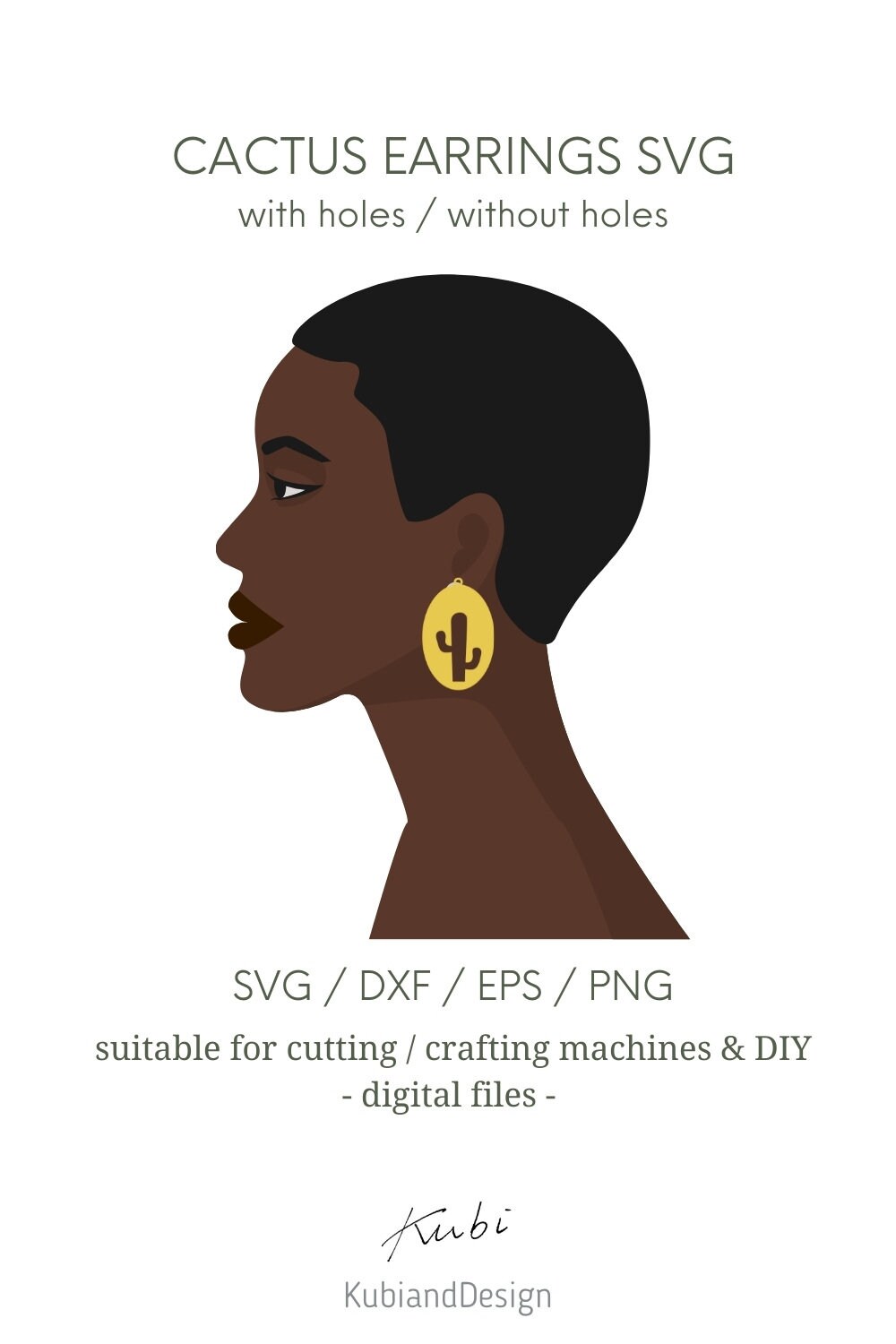 Cactus Earring SVG, Plant and Botanical Earring Template Bundle Cut ...