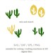 Cactus Earring SVG, Plant and Botanical Earring Template Bundle Cut ...