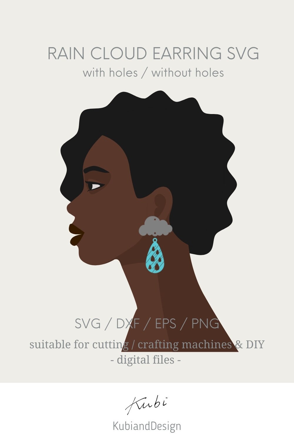 Cloud and Raindrop Earring SVG Cut Files, Dangle and Drop Earring ...