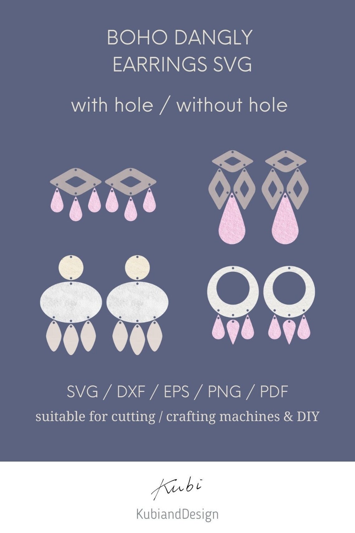 Teardrop Earrings SVG Tribal Style Dangly Geometric Earrings - Etsy