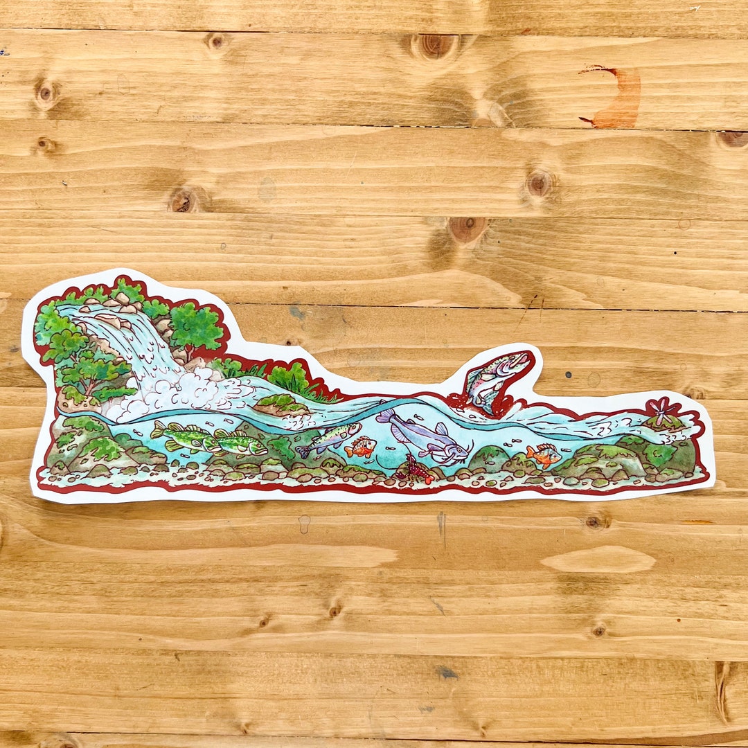 River Wrap Vinyl Sticker - Etsy