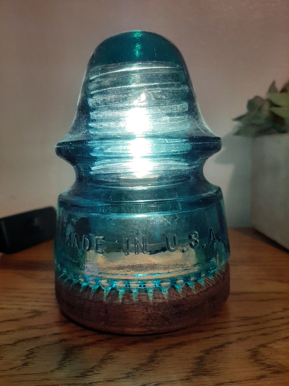 3.5 Inch Wide Lamp for Displaying Glass Insulators and Jars - Etsy