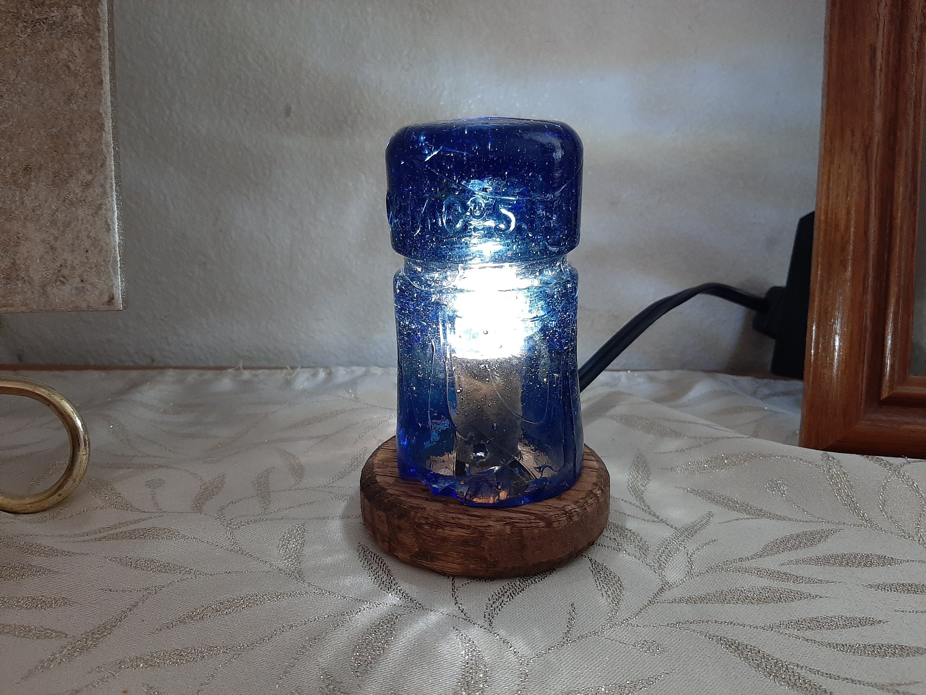 3.5 Inch Wide Lamp for Displaying Glass Insulators and Jars - Etsy