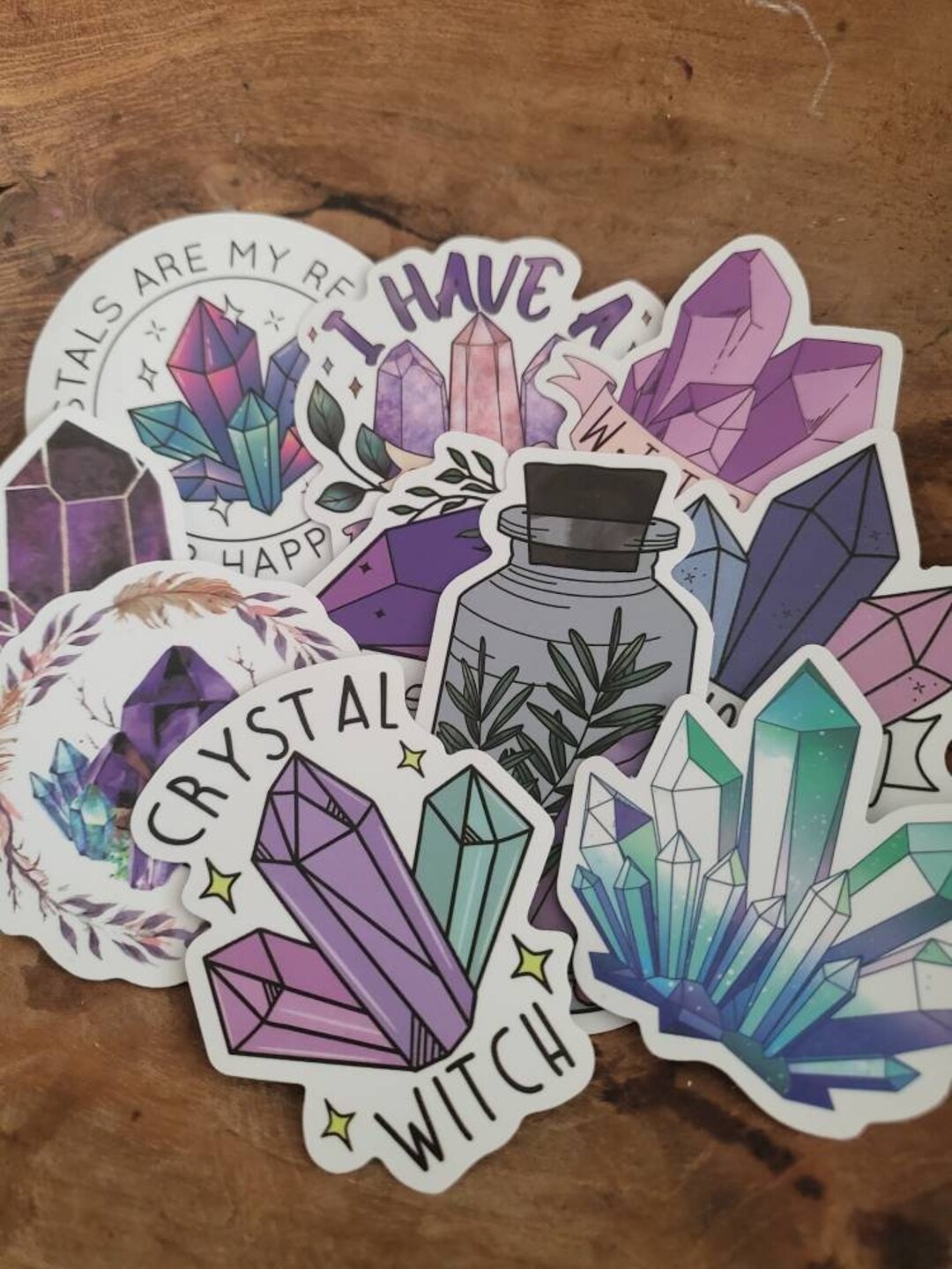 Crystal Witch Sticker Pack Cute Coloured Stickers Random Mix, No Two ...