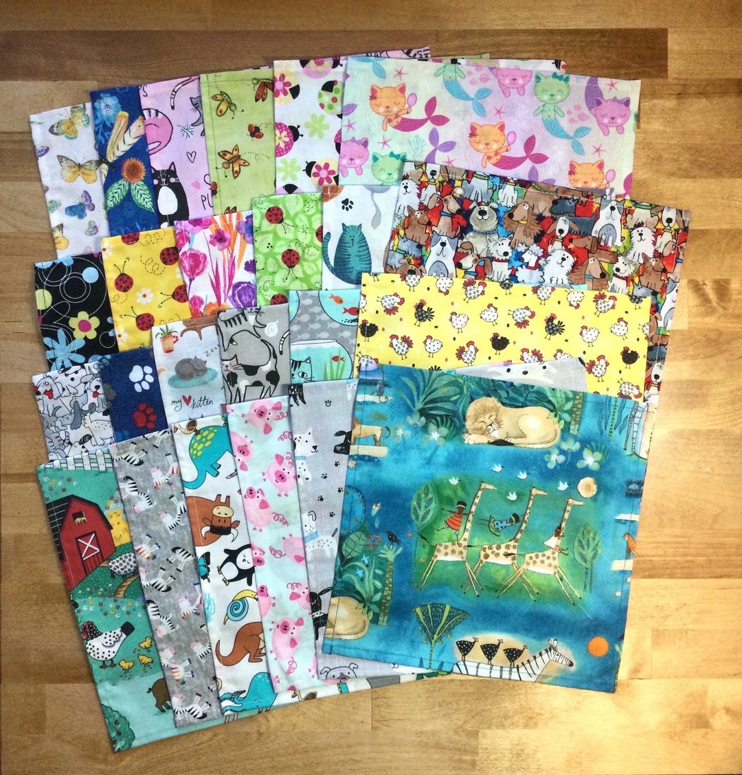 Fun Cloth Napkins YOU PICK PATTERNS Set of 5 or 10 Gender Neutral ...