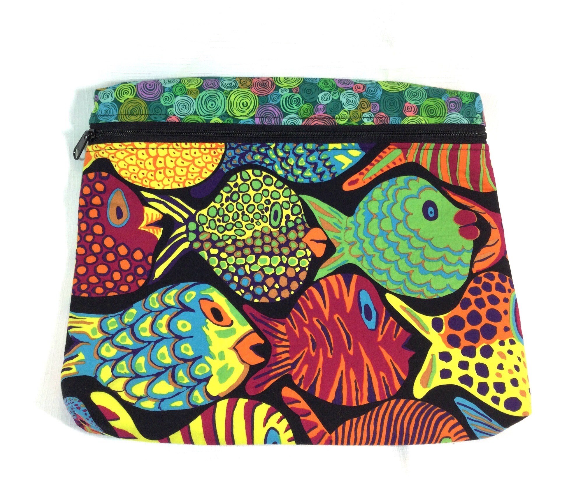 Colorful Fish Cross Stitch Project Bag for Sewing Crafting Travel ...