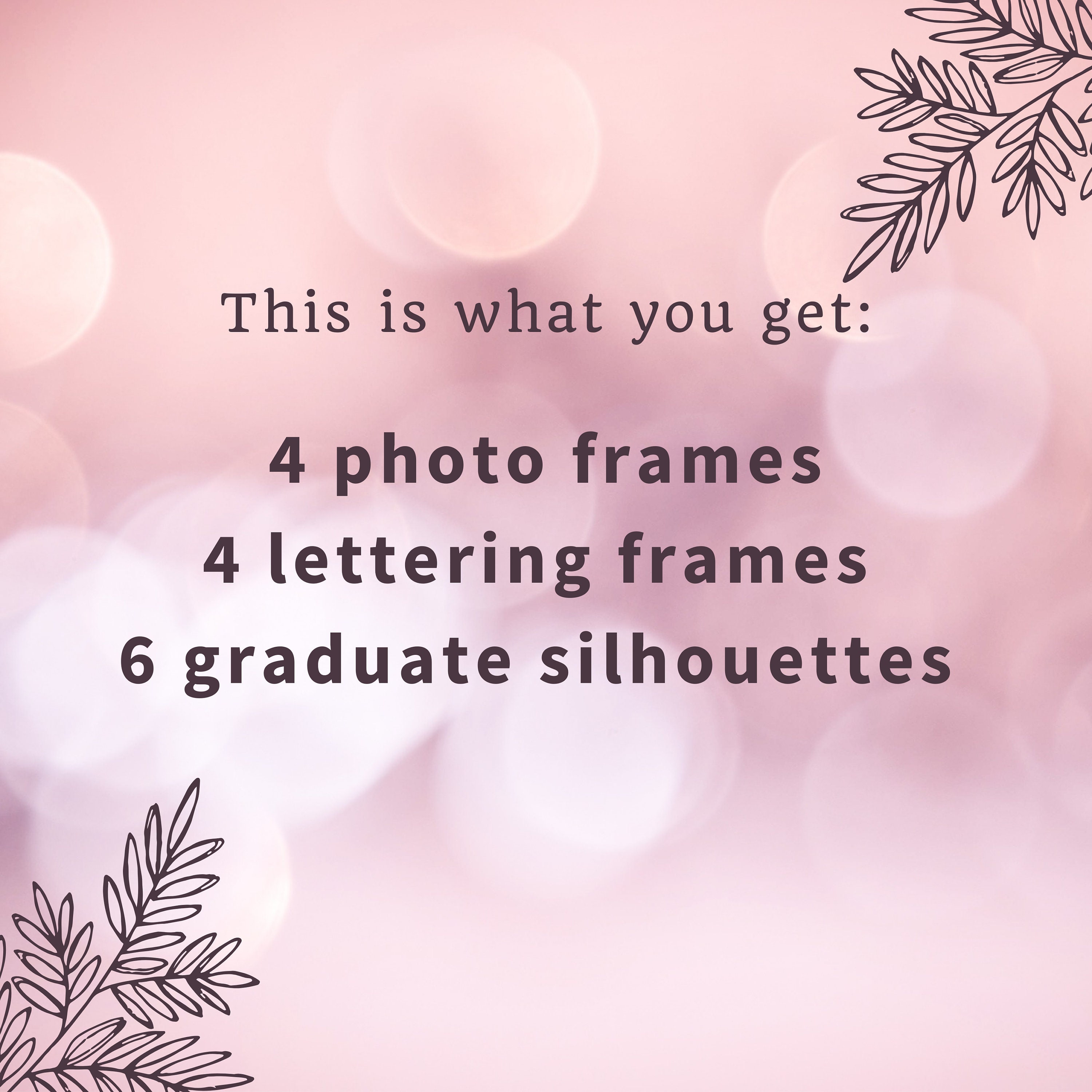 2024 Graduation Drag and Drop Canva Frames Customizable Photo Borders ...