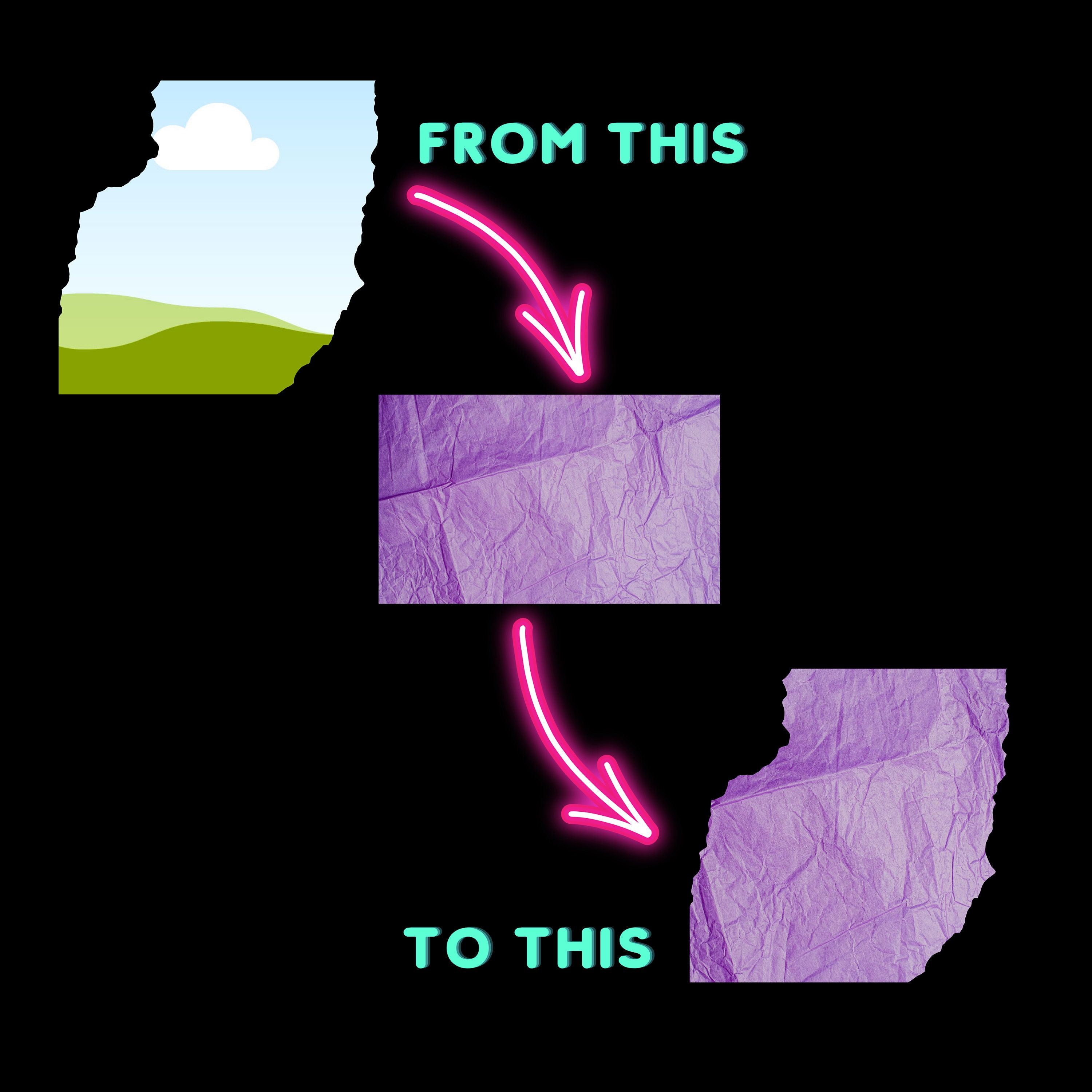 Ripped Paper, Canva Frames, Drag & Drop Torn Paper Textures, Digital ...