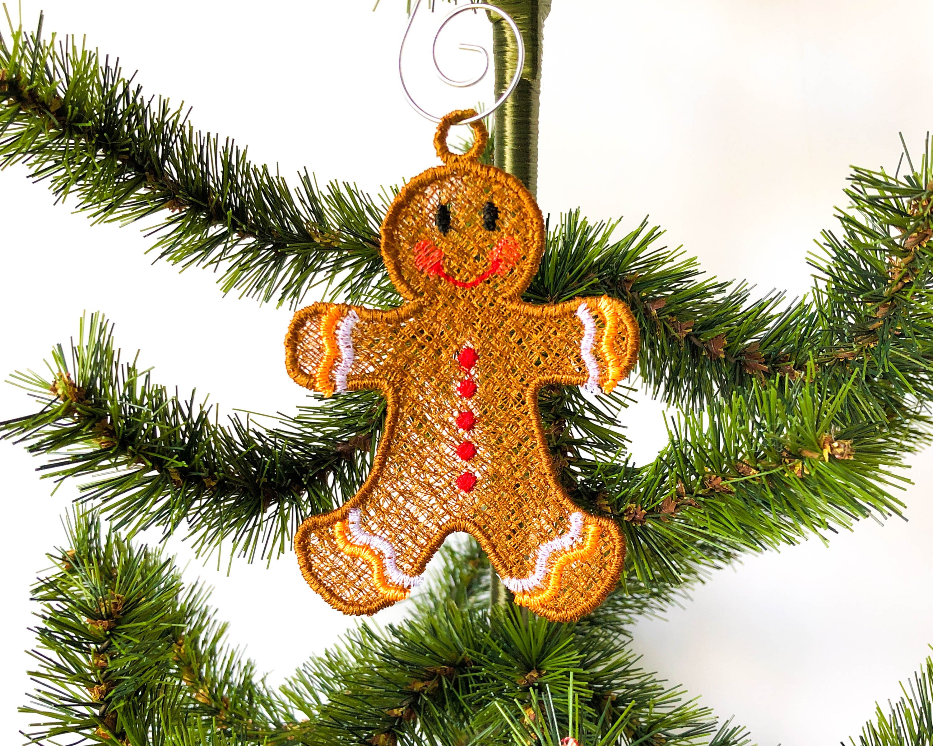 Embroidered Gingerbread Man Gingerbread Ornament FSL - Etsy.de