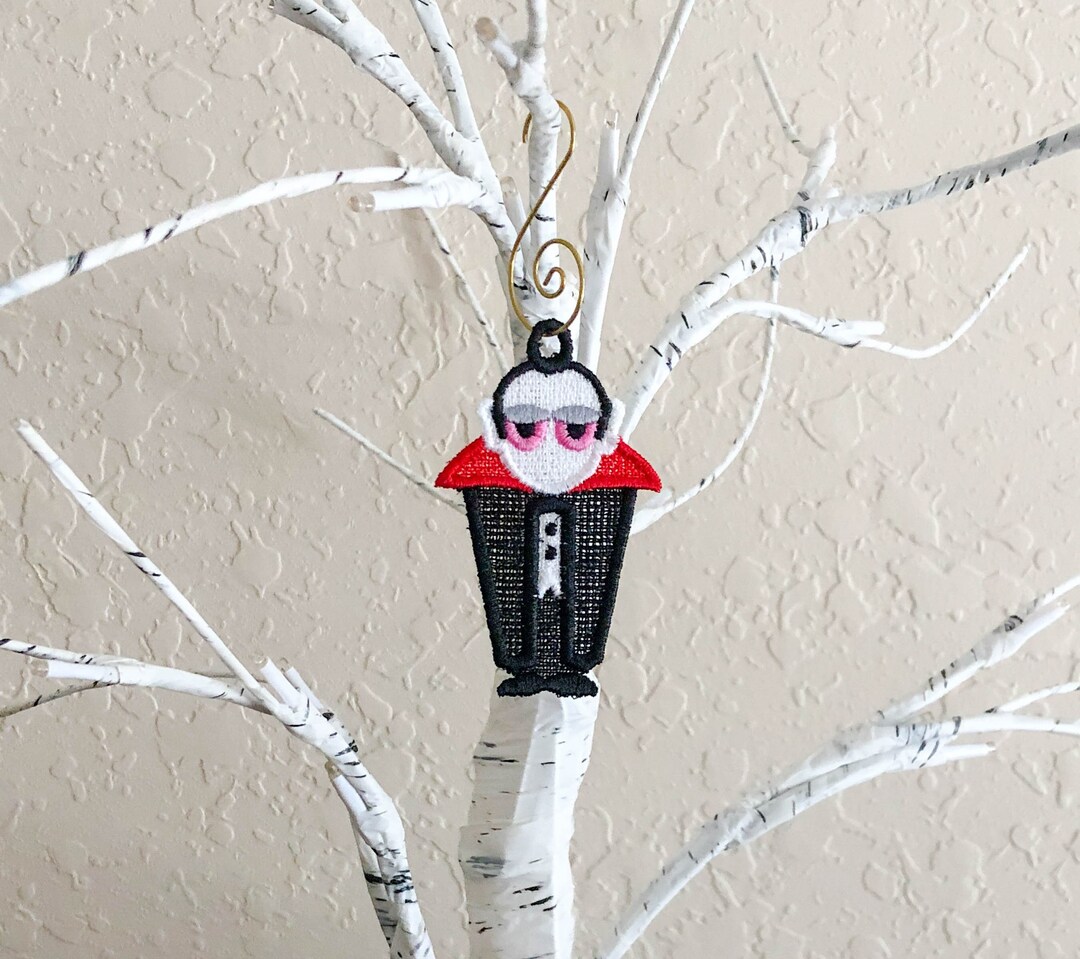 Vampire Ornament - Embroidered Halloween Ornament - Halloween Tree ...