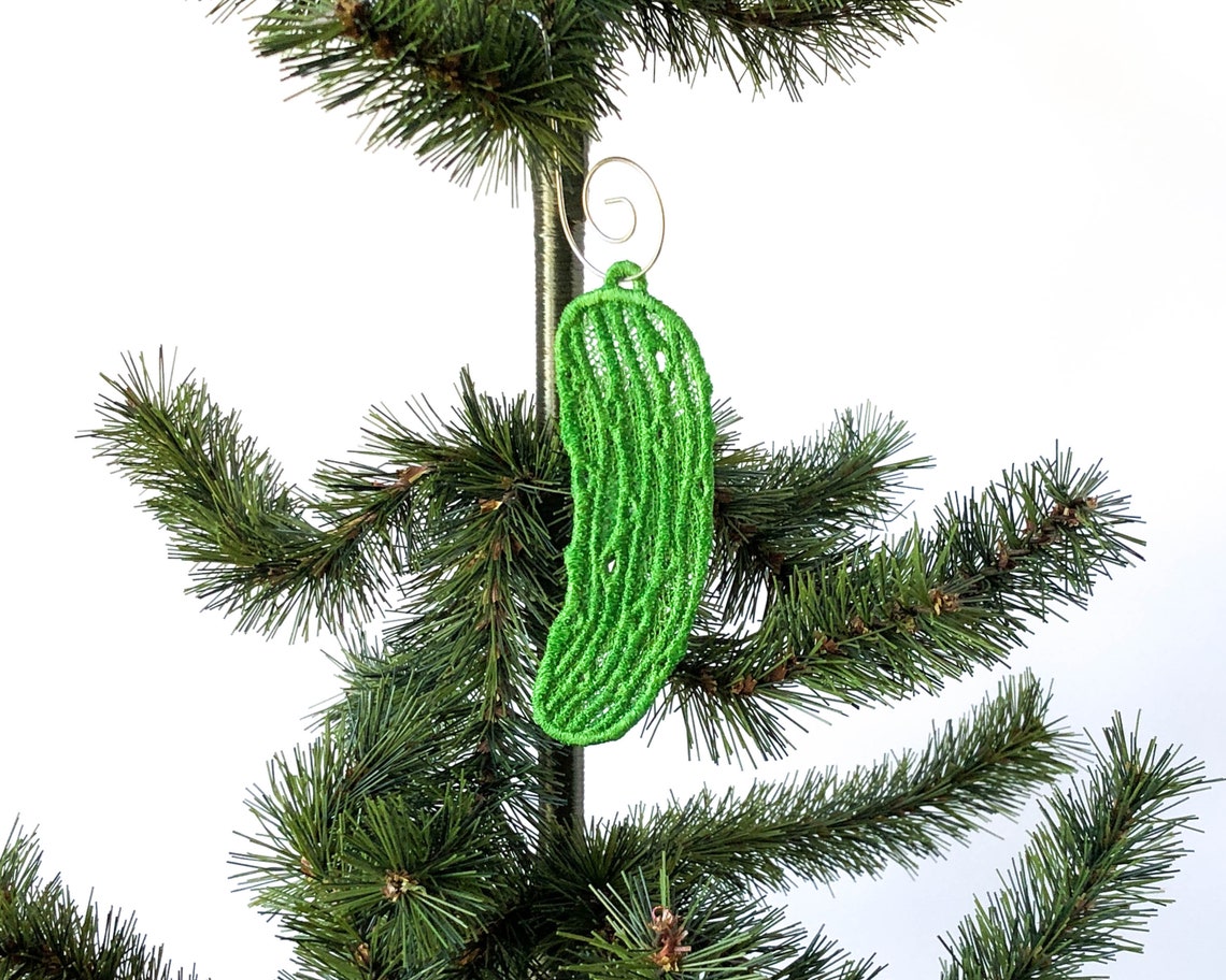 Embroidered Christmas Pickle Ornament - Christmas Pickle Tradition ...